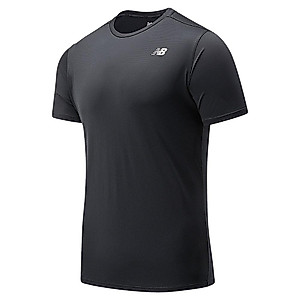 New Balance Men's Accelerate Short Sleeve 20, Black, Large