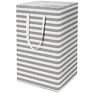 WISELIFE Laundry Hamper, 75L Large Collapsible Tall Laundry Basket with Handles, Water Resistant Freestanding Clothes Hamper, Storage Basket, Storage Bags for Clothes Toys, 24.4" (H),Grey