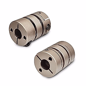 Double-Diaphragm Damping Shaft Couplings 5mm to 8mm Aviation Aluminum Alloy for All 3D Printer Such as CR-10S Ender 3 PRO and CNC Machine（2PCS）