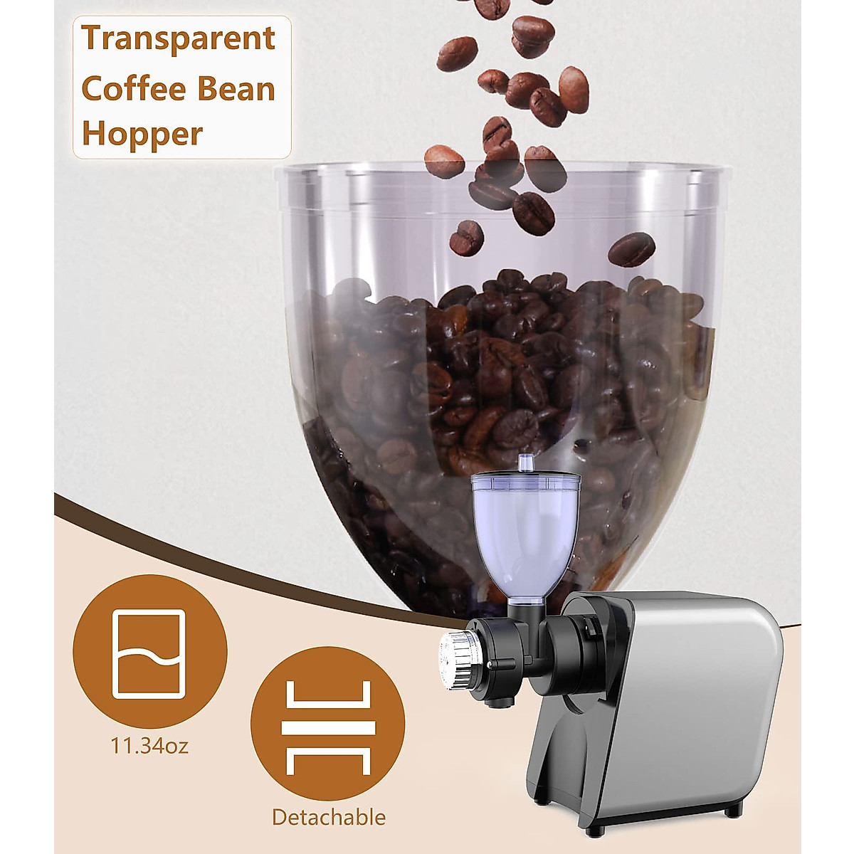 Cold Pressed Juicer Machine For Fruit and Vegetable, Coffee Grinder Machine, Slow Masticating Juicer Electric Coffee Bean Grinder from Espresso to Cold Brew, Easy to Clean Juice Extractor,Quiet Motor
