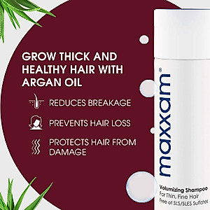 Maxxam Daily Volumizing Shampoo for Hair Growth, Gentle Hair Thickening Shampoo for Color Treated Hair, 10 Fl Oz