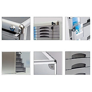 Flat File Cabinet, 5-Layers Office Storage Cabinet, Desktop Storage with Lock, Suitable for A4 File Storage