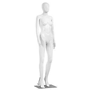 SereneLife 68.9" Tall Full-Body Female Mannequin with Adjustable Head, Flexible Limbs and Detachable Design, Perfect for Clothing Stores, Boutiques, Exhibitions and More