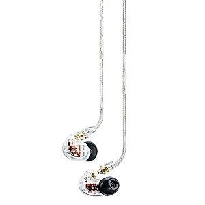 Shure SE535-CL Professional Sound Isolating Earphones, High Definition Sound + Natural Bass, Three Drivers, In-Ear Fit, Detachable Cable, Durable Quality - Clear