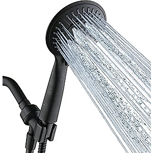 BRIGHT SHOWERS 9 Spray Settings Shower Head with Handheld High Pressure Oil-Rubbed Bronze Hand Held Showerhead with 60 Inch Stainless Steel Hose and Adjustable Overhead Bracket