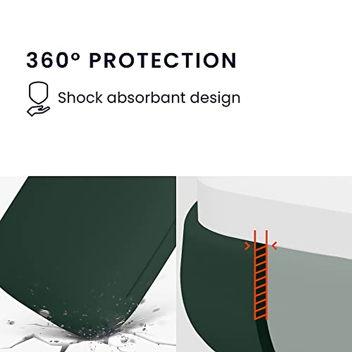 kwmobile Case Compatible with OnePlus Buds Pro Case - Silicone Cover Holder for Earbuds - Dark Green