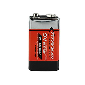 TITANIUM INNOVATIONS 9V 1200mAh Lithium Primary Batteries - 10 Pack Contractor Pack