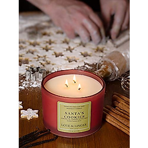 Holiday Candles | Christmas Scented Candles | Luxury Soy & Beeswax Candles for Home | 16 oz. Large Jar Candle | Gingerbread Christmas Cookie Candle | Christmas Candles