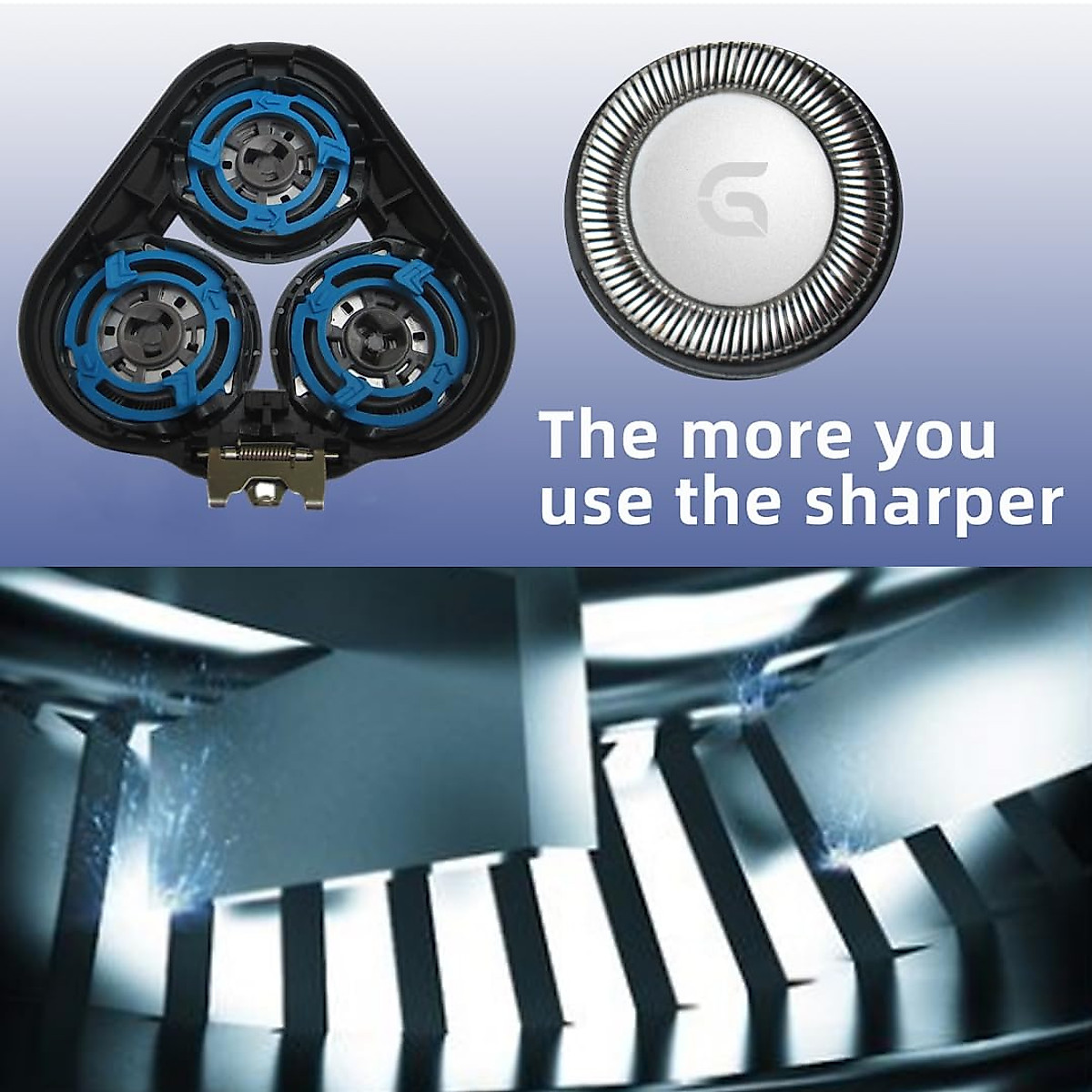 SH30/52 Replacement Complete Shaver Head for Philips Norelco S1560 Shaver Series and S738 Fit for Philips Norelco Models PT724/41, PT729/41, S738/17