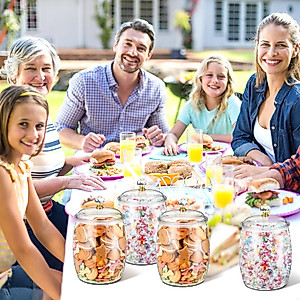 Nuogo Candy and Cookie Jar Plastic Jars with Lids Decorative Apothecary Jars Candy Buffet Containers Clear Airtight Food Storage Canister Home Decoration