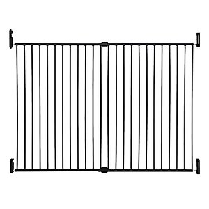 Dreambaby Broadway Extra Wide and Tall Expandable Gate with Track It Technology, Black