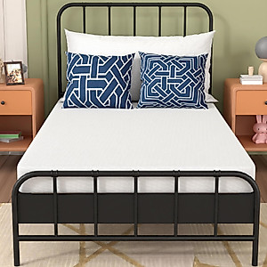 BLKMTY Twin Mattress 5 Inch Mattress Memory Foam Mattress Medium-Firm Mattress Breathable Bed Mattress for Pressure Relief Gel Mattress in Box CertiPUR-Us Certified Mattress, White