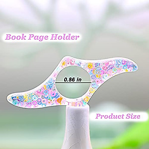 Book Page Holder,2 Pcs Resin Transparent Thumb Bookmark,Book Accessories for Reading Lovers,Book Lovers Gifts for Readers,Bookworm,Literary,Students,Teachers.