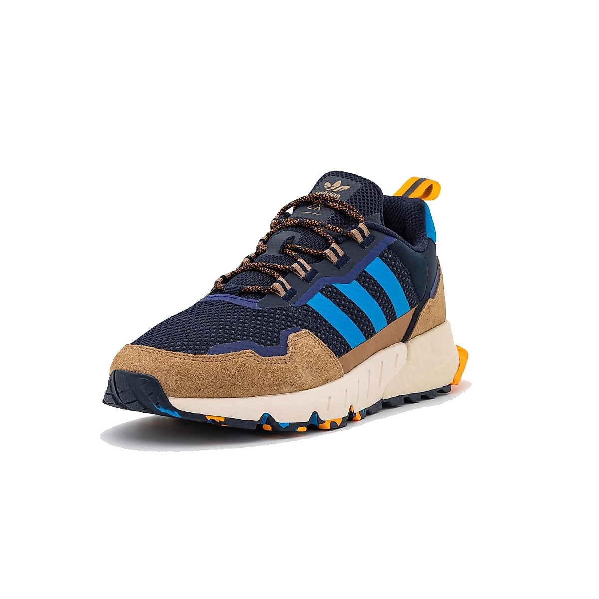 adidas Originals Men's ZX 1K Boost Sneaker Shoes, Legend Ink/Blue Rush/Orange Rush, 10.5 M