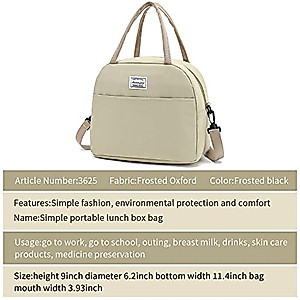 Mountain guest Lunch Bag Reusable Insulated Cooler Lunch Box Adult Water Resistant Tote Lunch Bag for Women/Men Work Picnic Beach or Travel (Beige)