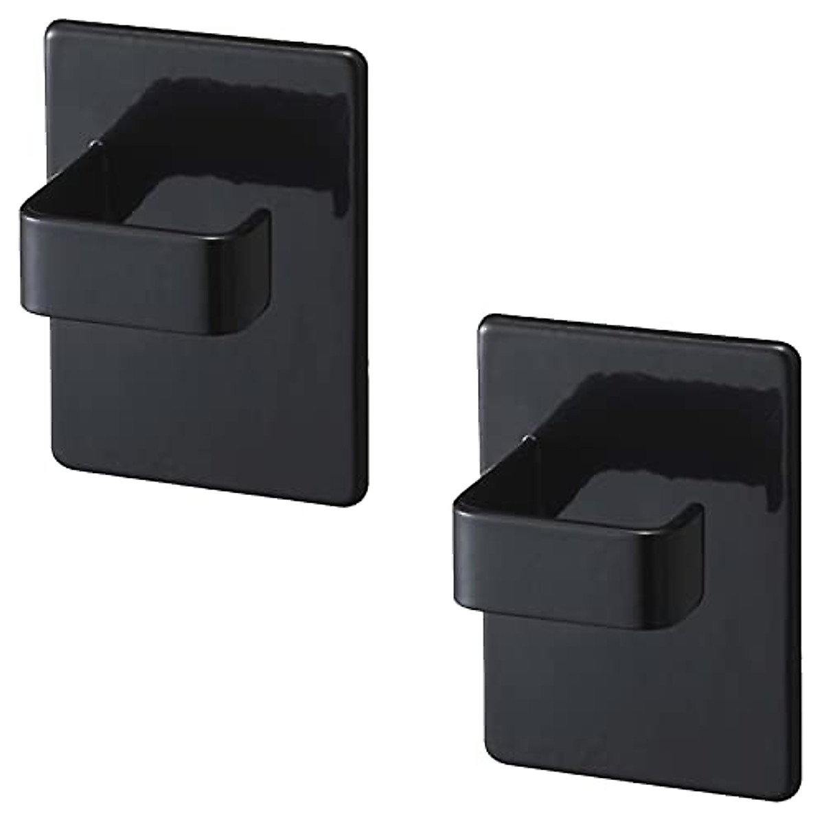 MORNIIE Multipurpose Magnetic Hooks. Hanger Organizer & Spray Bottle Holder. Hanger Stacker for Laundry Area. Spray Bottle Holder for Kitchen Organization Holds up to 16 fl oz. Black, 2 Pcs