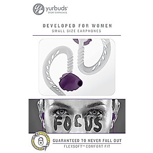 Yurbuds Focus Women's Sport Earbuds, Purple