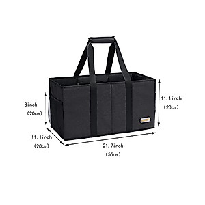 Large Folding Picnic Basket, Laundry Basket,Large Utility Tote Bag, Reusable Basket, Storage Bag, Shopping Bag, Car Storage Box.