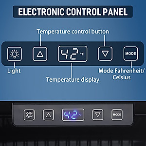 Xbeauty Beverage Refrigerator Cooler Under Counter,Mini Fridge with Clear Glass Door for Refrigerate Canned Drinks, Soda Beer or Wine,1.7Cu.Ft,Small Drink Dispenser for Home, Office Bar (Black)