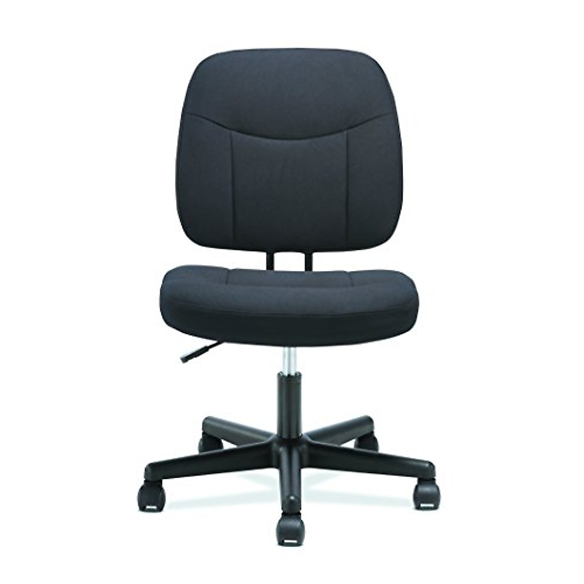 HON Sadie Home Office Desk Chair No Arms, Swivel Desk Chair With Wheels, Task Computer Chair for Office Desk, Black