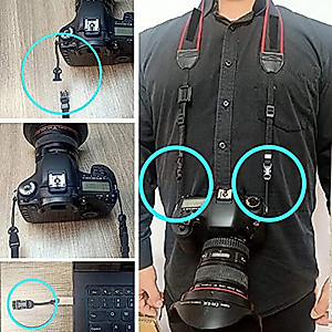 Camera Quick Release Strap QD Loops Clips Connectors Buckles Connect Adapter,Triangle Split Round Strap Lugs Rings Compatible with Leica Sony Fuji Canon Nikon Micro Single SLR DSLR Mirrorless Cameras