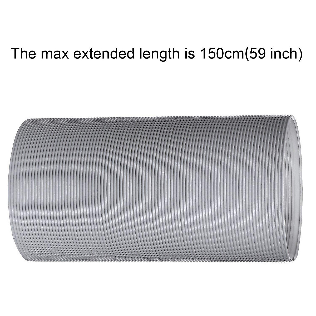 Hotop Air Conditioner Exhaust Hose, 5.9 Inches Diameter and 59 Inches Length Exhaust Vent Hose with Counterclockwise Thread Compatible with Portable Air Conditioner