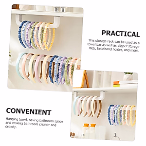 FUNOMOCYA 2pcs Hand Towel Bathroom Towel Bar Towel Holder for Bathroom Wall Towel Bars for Bathroom Wall Towel Bar Towel Hanger for Bathroom Single Shot Bath Towel White