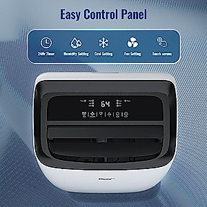 DuraComfort Portable Air Conditioner, (14,000 BTU ASHRAE) 10000 BTU SACC Cools Up to 600 Square Feet, White…