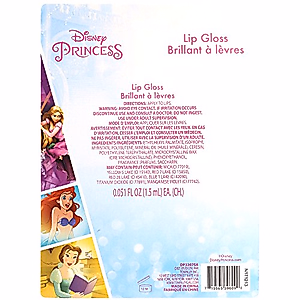 Townley Girl Disney Princess Super Sparkly Lip Gloss Set, 0.05 Fl Oz (Pack of 7)