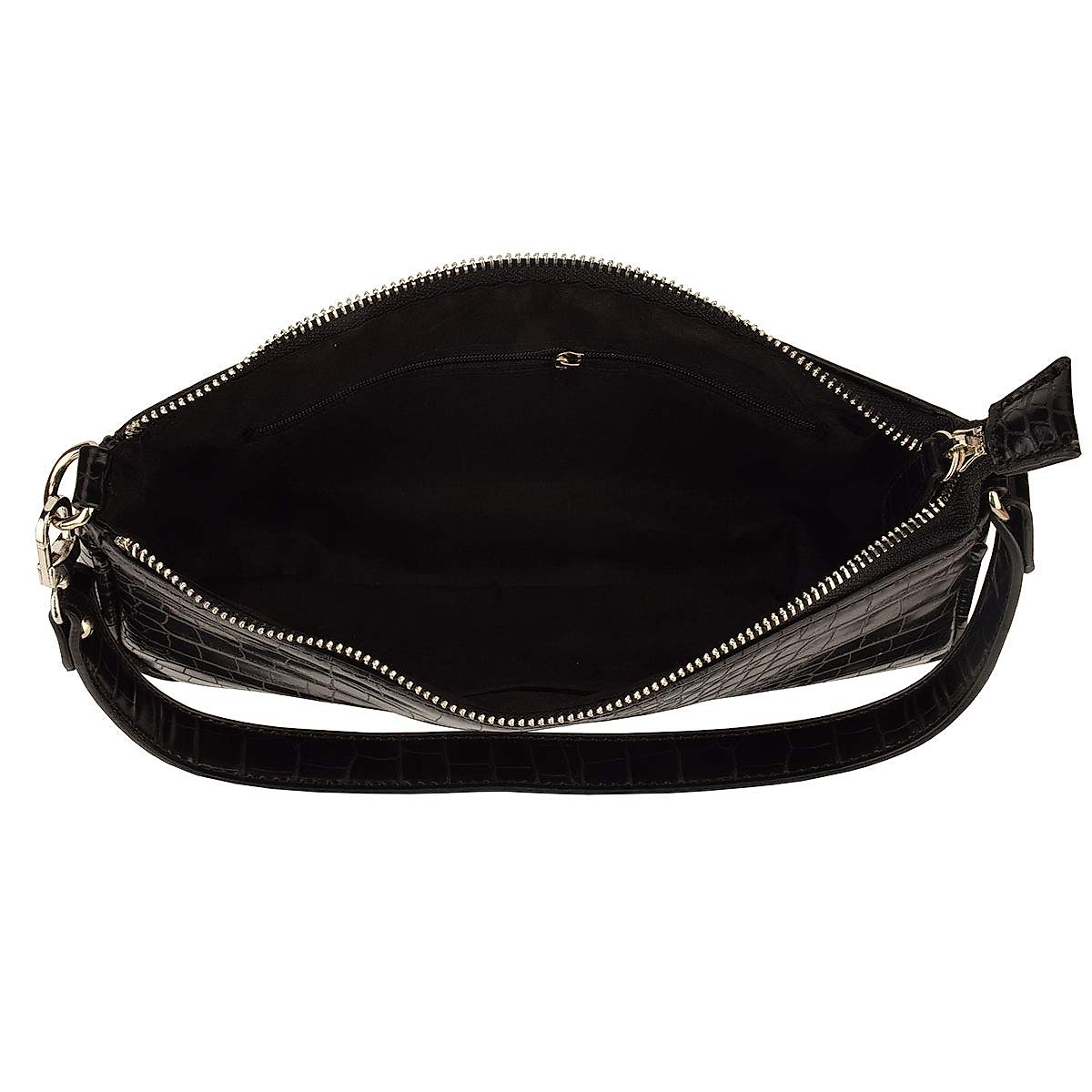 Jiaruo Retro Classic Clutch Small Women PU Leather Shoulder Bag Tote Handbag (Black)