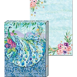 Punch Studio, Pagoda Peacock, Pocket Notepad, 75 Printed Sheets