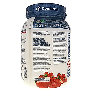 Dymatize ISO 100 Hydrolyzed Whey Protein Isolate - Strawberry- 1.6 lbs