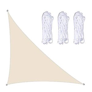 æ—  Shade Sail Right Angle 3 x 4 x 5m Garden Shade Sail with 3 Ropes Sun Shade Awning for Outdoor Garden Patio Party Backyard Yard Camping