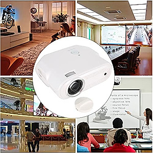 Movie Projector, Portable Video Projector 1080P, Home Movie Projector Compatible with TV BoxHDMIVGAUSBLaptopSmart Phone (US Plug)