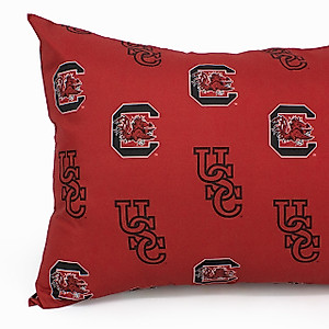 College Covers Everything Comfy South Carolina Gamecocks Pillowcase, Body Pillow, 20" x 60", Includes 1 Pillowcase