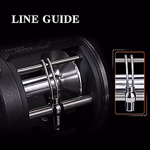 Sougayilang Trolling Reel, Level Wind Fishing Reel, Conventional Reel for Salmon-4000 Right Handle