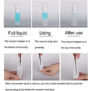 6PCS 50ml/1.6oz Empty Frosted Clear Airless Cosmetic Lotion Pump Bottles Refillable Travel Makeup Cream Foundation Container Dispenser Storage Vials for Liquid foundation Essential oil Shampoo