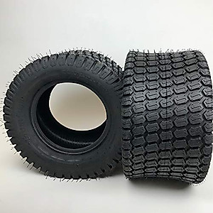 Hoosier Wheel 4 Ply Lawn Mower Tire - Set of 2 Tires (Compatible with JD Mowers and Many More)