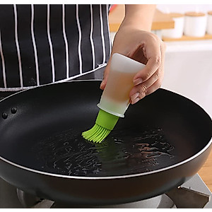 HLLMX 2 PCS Silicone Oil bottle brush Portable Oil Bottle Barbecue Brush Silicone Cooking Grill Barbecue Baking Pastry Oil,Honey,Sauce Bottle Brush Silicone Kitchen bbq Cooking Tool