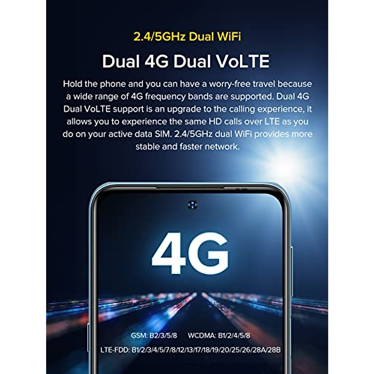 Ulefone Note 13P Unlocked Cell Phones, 4GB + 64GB, 6.5'' FHD+ Screen, 20MP Dual Rear Camera +16MP Front Camera, 8-core Processor, Dual Sim 4G Smartphone, 3-Card Slot Design, NFC, Android 11- Blue