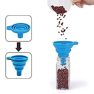 48 Pcs Glass Spice Jars Bottles, Cookmaster 4oz Empty Square Spice Containers with 96 Black Labels - Shaker Lids and Silver Metal Caps - 1 pcs Silicone Collapsible Funnel and 1pcs Brush Included