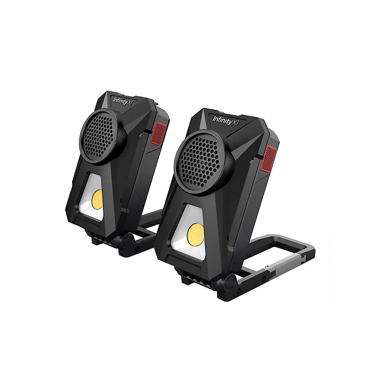 Infinity X1 Stereo, Wireless, Rechargeable 700 Lumens Worklight with Bluetooth Speakers 2-Pack