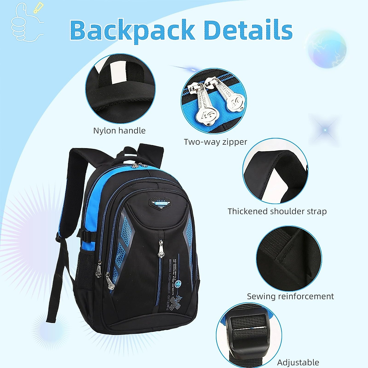 Waterproof School Bag Students Backpack Children Bookbags