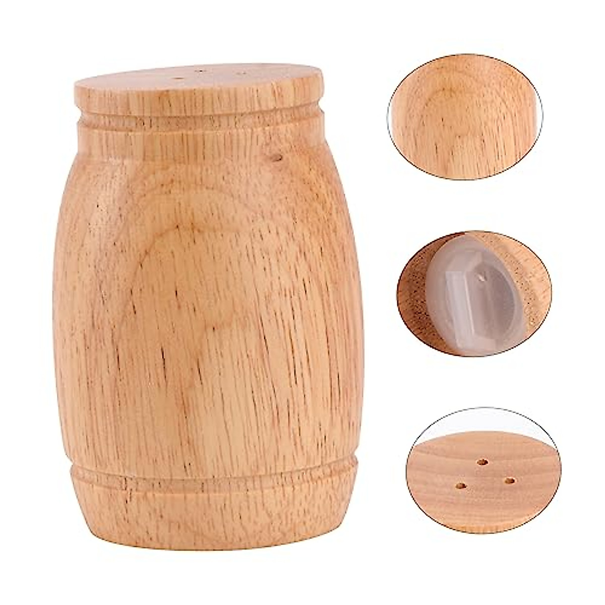 Pepper Shaker Bamboo Wooden Jar Seasoning Bottle Pepper Shakers Salt Shaker Seasoning Box Condiment Bottles Wooden Pepper Can Salt Bottle Storage Spices