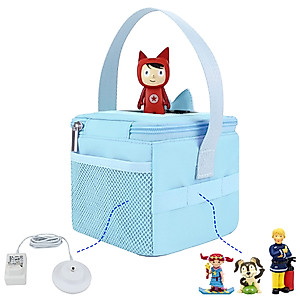 Annmore Carrying Case for Toniesbox and Tonies Figures, with Cover for Tonies Ears, Use for Tonies Characters Transport and Storage, Blue