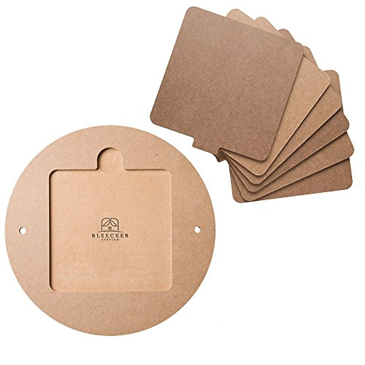 Bat System for Potter’s Wheel, 12” Round Outer Bat with Set of Six 7” Square Inner Bats, Bat Adapter with Removable Inserts for Throwing Pottery, for Potters and Clay Artists