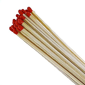 Long Wooden Fireplace Matches for Candles, Camping, BBQ Grilling - 11" Matches, 40 in Each Box (3)