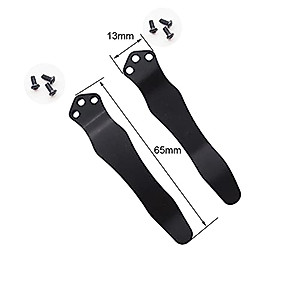 NC HAISDA 2pcs Pocket Knife Clip Portable DIY Deep Carry Practical Waist Accessories Solid Back Durable Tool (B)