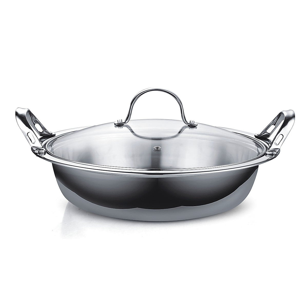 Cooks Standard Multi-Ply Clad Stainless Steel Tagine with 2 Handle and Extra Glass Lid, 4.5-Quart