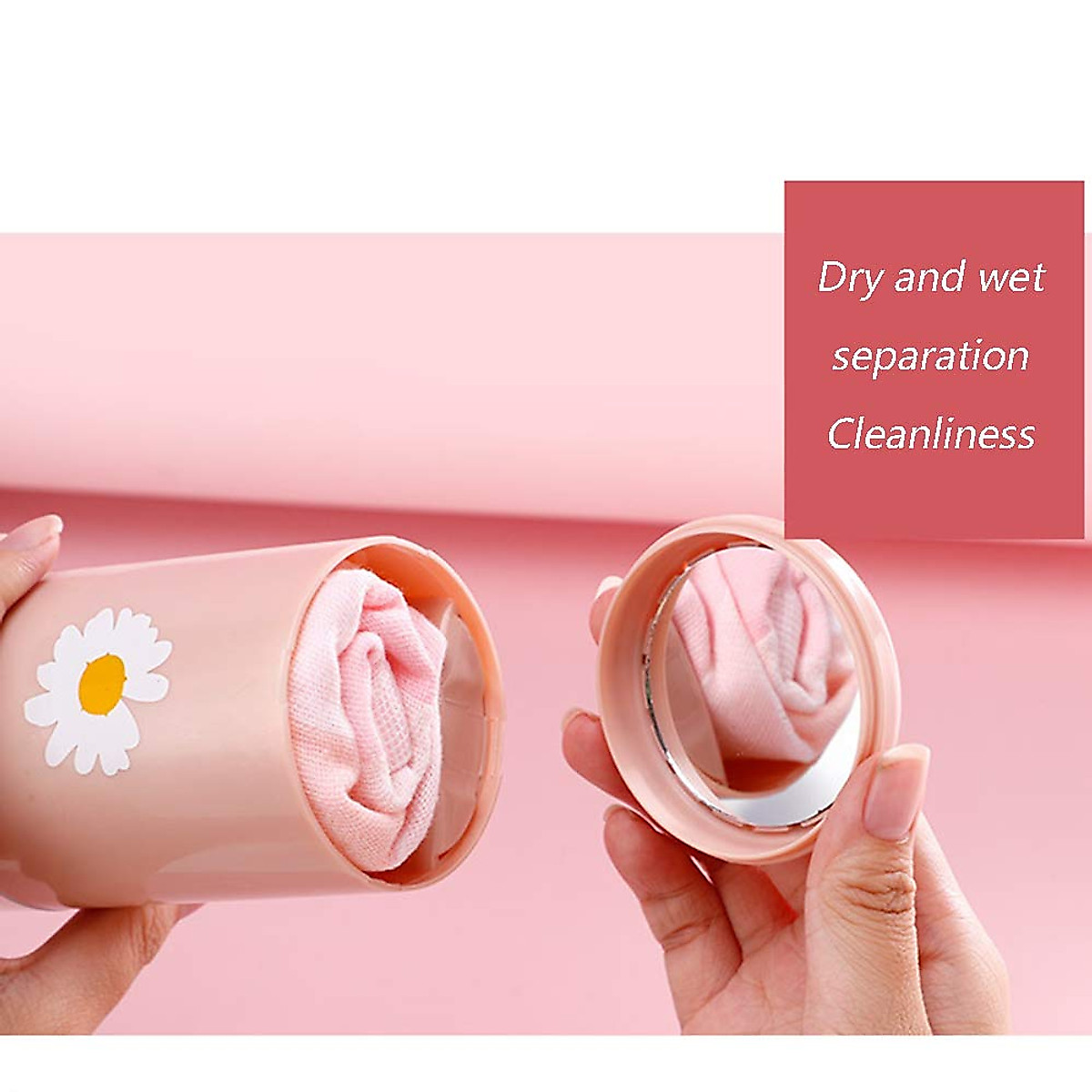 Household items Travel mouthwash Cup Set, Outdoor Toothbrush Storage Box, Portable wash Cup Set, Durable Travel wash Cup, Pink